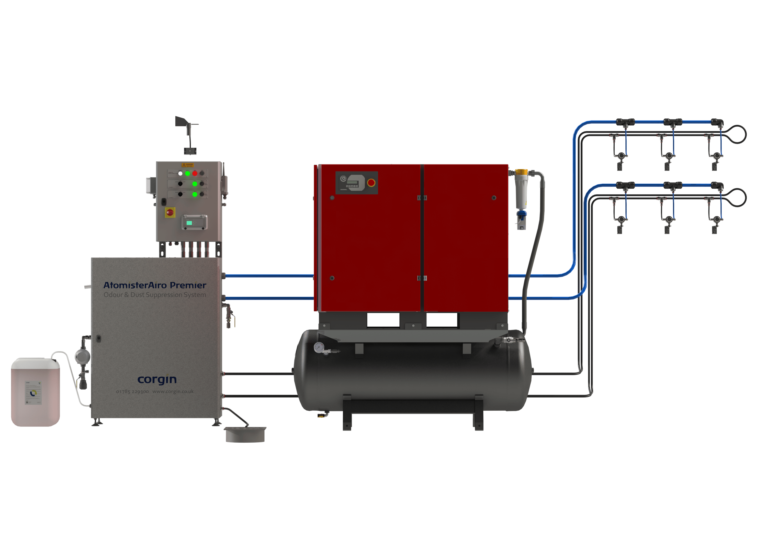 Dust Suppression Misting - Installed Systems - AtomisterAiro | Corgin Ltd