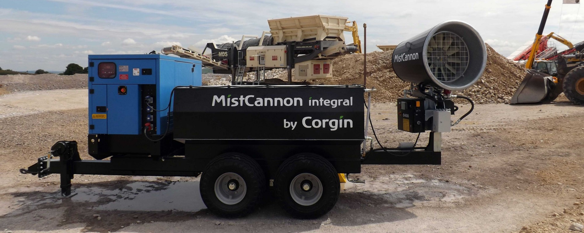 Large Scale Dust Suppression - MistCannon Integral | Corgin Ltd
