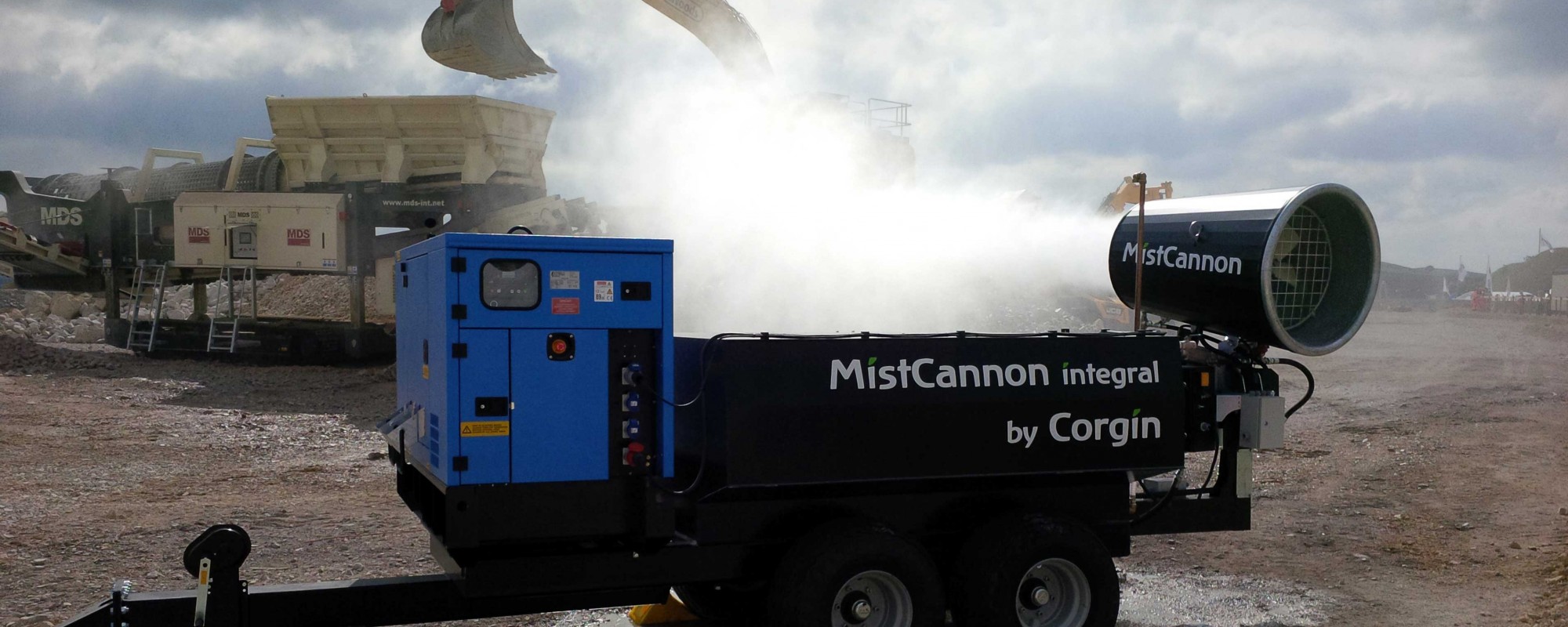 Large Scale Dust Suppression - MistCannon Integral | Corgin Ltd