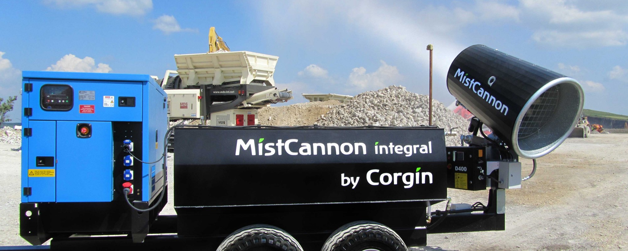 Large Scale Dust Suppression - MistCannon Integral | Corgin Ltd