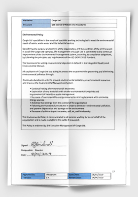 Environmental Policy Statement [PDF] - Corgin Ltd